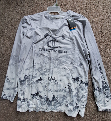 TrueTimber Men's Fishing Shirt~Viper Snow~Anti-odor, Wicking,Quick Dry ...