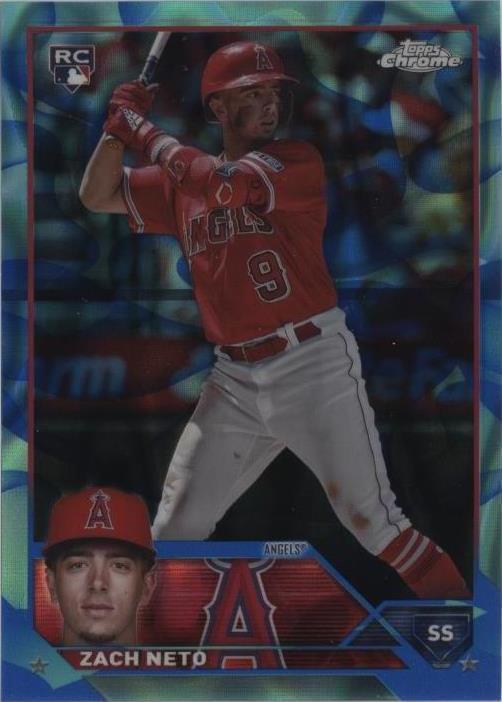 2023 Topps Chrome Update Series - Zach Neto #USC34 Aqua & Blue Lava ...