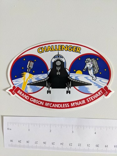 SPACE FLIGHT NASA STICKER DECAL STS-41-B SPACE SHUTTLE CHALLENGER SPACE ...