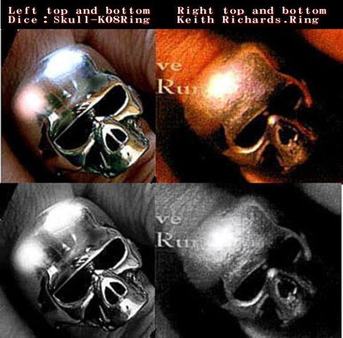 Keith Richards Skull Ring Silver925 Rolling Stones Men's Jewelry DICE ...