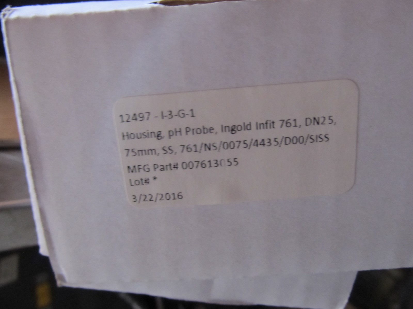 Ingold Infit 761 pH Probe Housing DN25, 75mm SS 761/NS/0075/4435/D00 ...