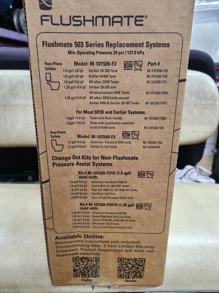 FLUSHMATE PRESSURE ASSIST SYSTEM | eBay