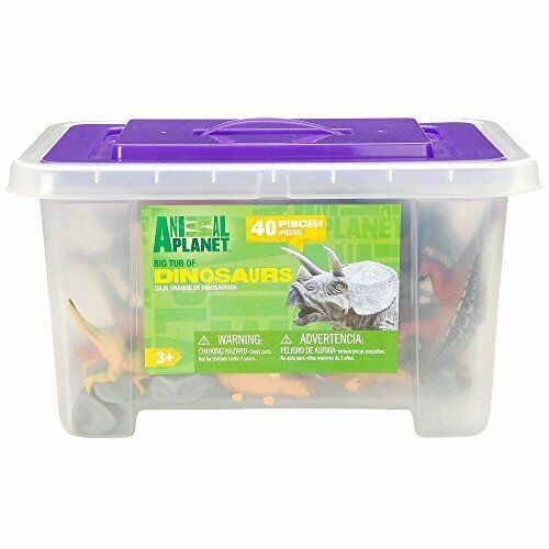 Animal Planet Mega Dino Tub 40 Pcs Dinosaur Figure Playset Complete 11 ...