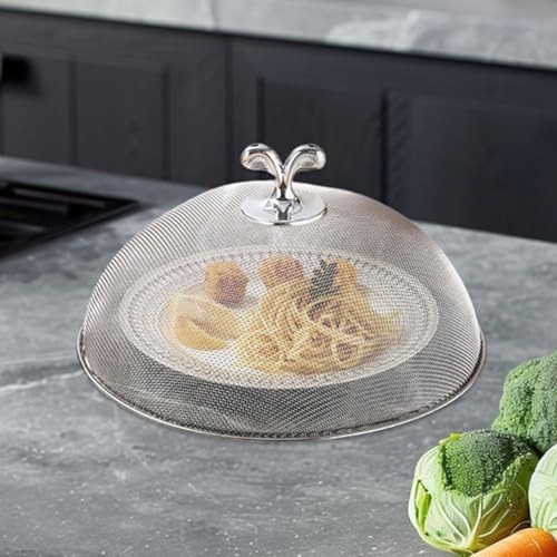 Food Cover Stainless Steel Mesh 24x24x12cm Reusable for Plates Bowls ...