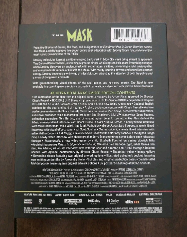 The Mask 4K UHD Blu-ray Limited Edition Box Set; Arrow Video | eBay
