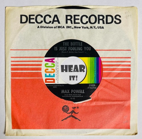 Country Bopper Booze 45 MAX POWELL The Bottle Is Just Fooling / Taste ...