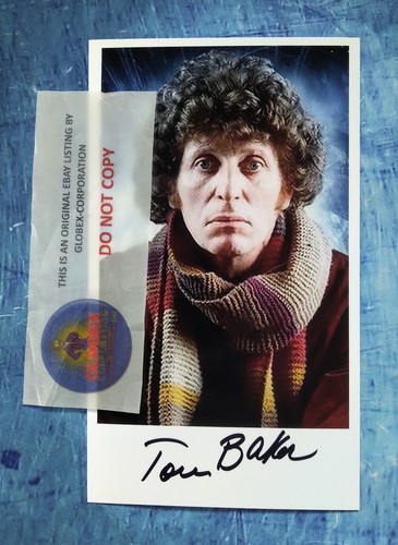 Tom Baker Hand Signed Autograph Photo COA Fourth Doctor Who | eBay