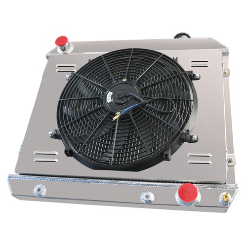 CC284 3 Row Radiator+Shroud Fan For 1963-66 Chevy C10 C20 C30 K10 K20 ...