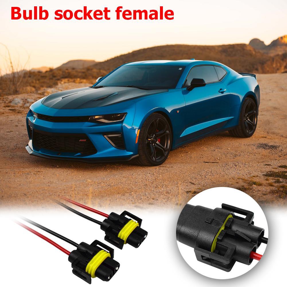 1 Pair Car H8/H9/H11 Bulb Socket Headlight Fog Lamp Female Adapter ...