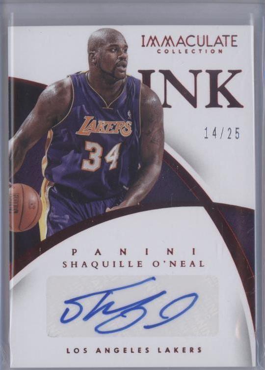 2014-15 Panini Immaculate Collection - Ink Shaquille O'Neal #51 Red /25 ...