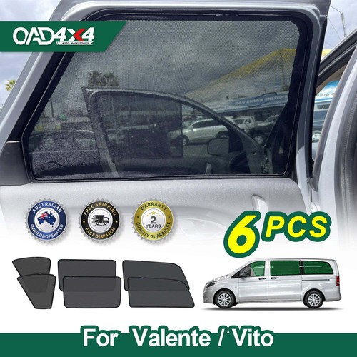 6PCS Magnetic Window Sun Shade Mesh Cover for Valente/Vito 2015-Onwards ...