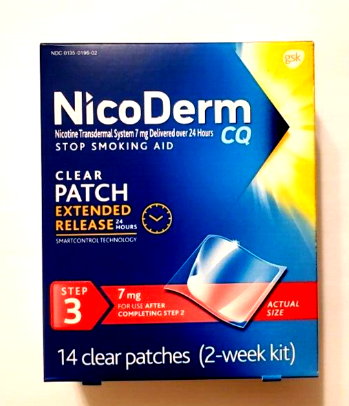 New Nicoderm CQ Nicotine Patches 2-week kit - 14 Patches - 7mg - Exp 11 ...