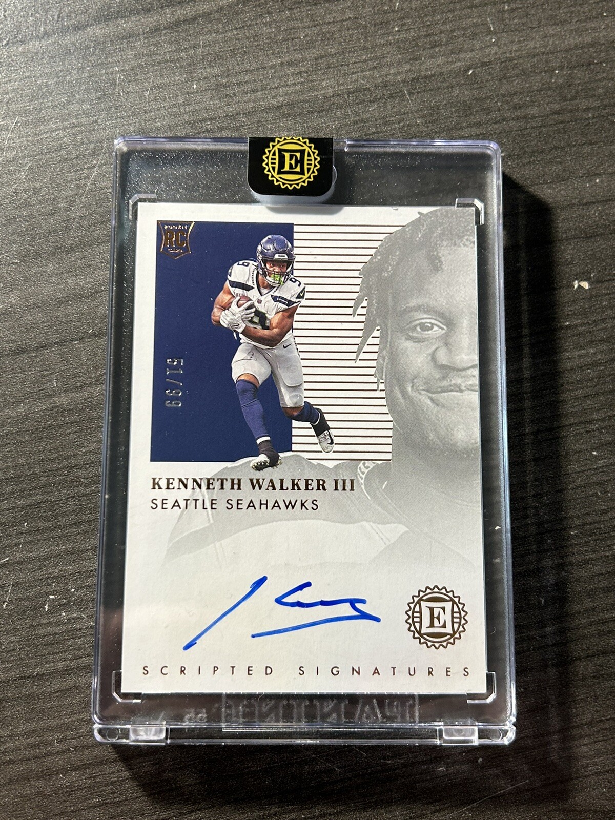 kenneth walker iii Encased Scripted Signatures /99 Auto B2 | eBay
