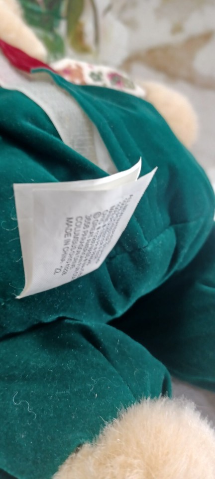 GAF CHRISTMAS PLUSH TEDDY BEAR Singing "JINGLE BELLS" Battery Operated ...