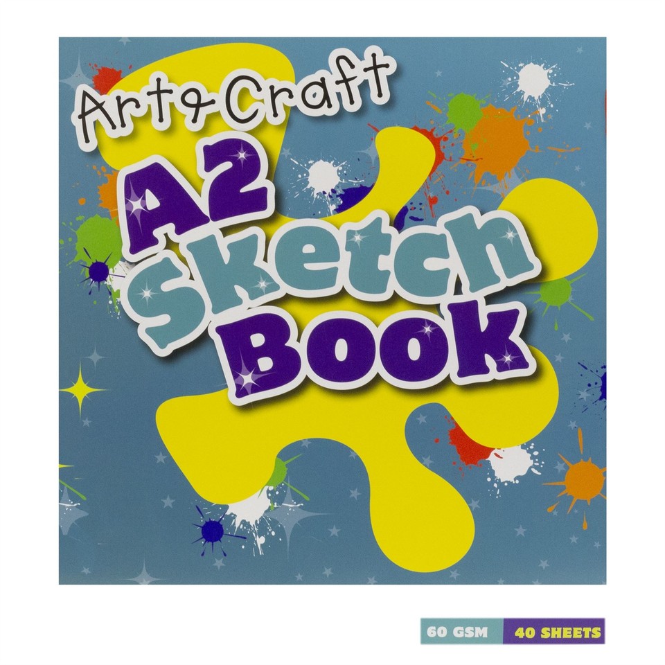 Kids A2 Art & Craft Sketchbook 40 Sheets | White Paper Extra Large ...