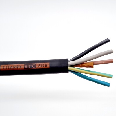 TITANEX Kabel H07RN-F 5x6 mm² 5G6 Gummikabel Baustellenkabel 5m | eBay.de