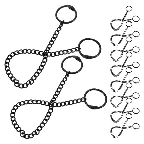 10 PCS Tag Chain Heavy Duty Swing Hanging with Hooks Snap Clips Art ...