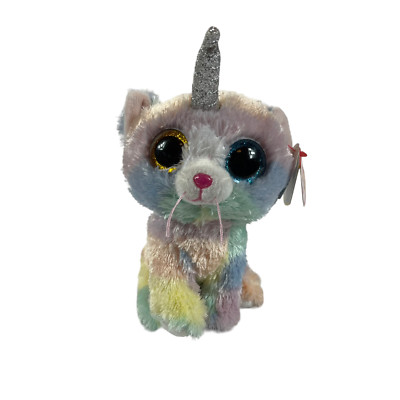 A36 Ty Beanie Boos Heather Unicorn Cat Kitten Plush 6" Stuffed Toy ...