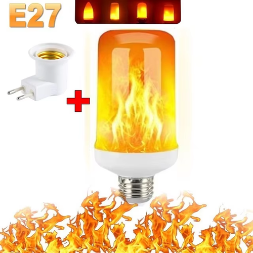 LED Flame Effect Light Bulb 4 Modes Flickering Fire Simulation for ...