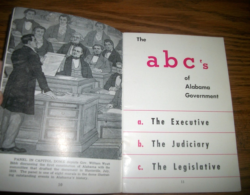 1950's Alabama Booklet~A Glimpse of Alabama's Government~Illustrated | eBay
