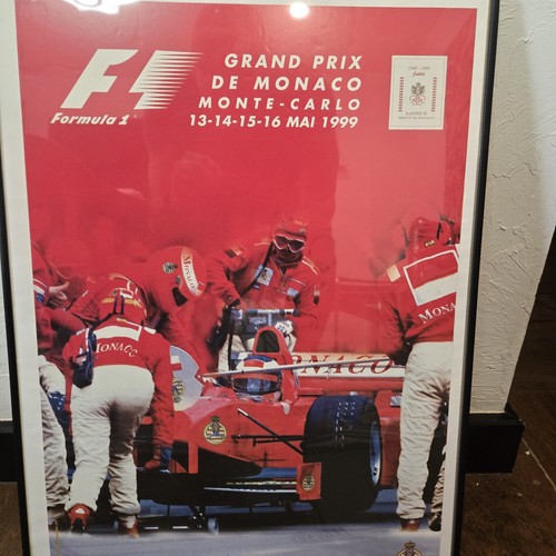Original FIA Formula 1 Poster Monaco Grand Prix 1999 Ferrari Schumacher ...