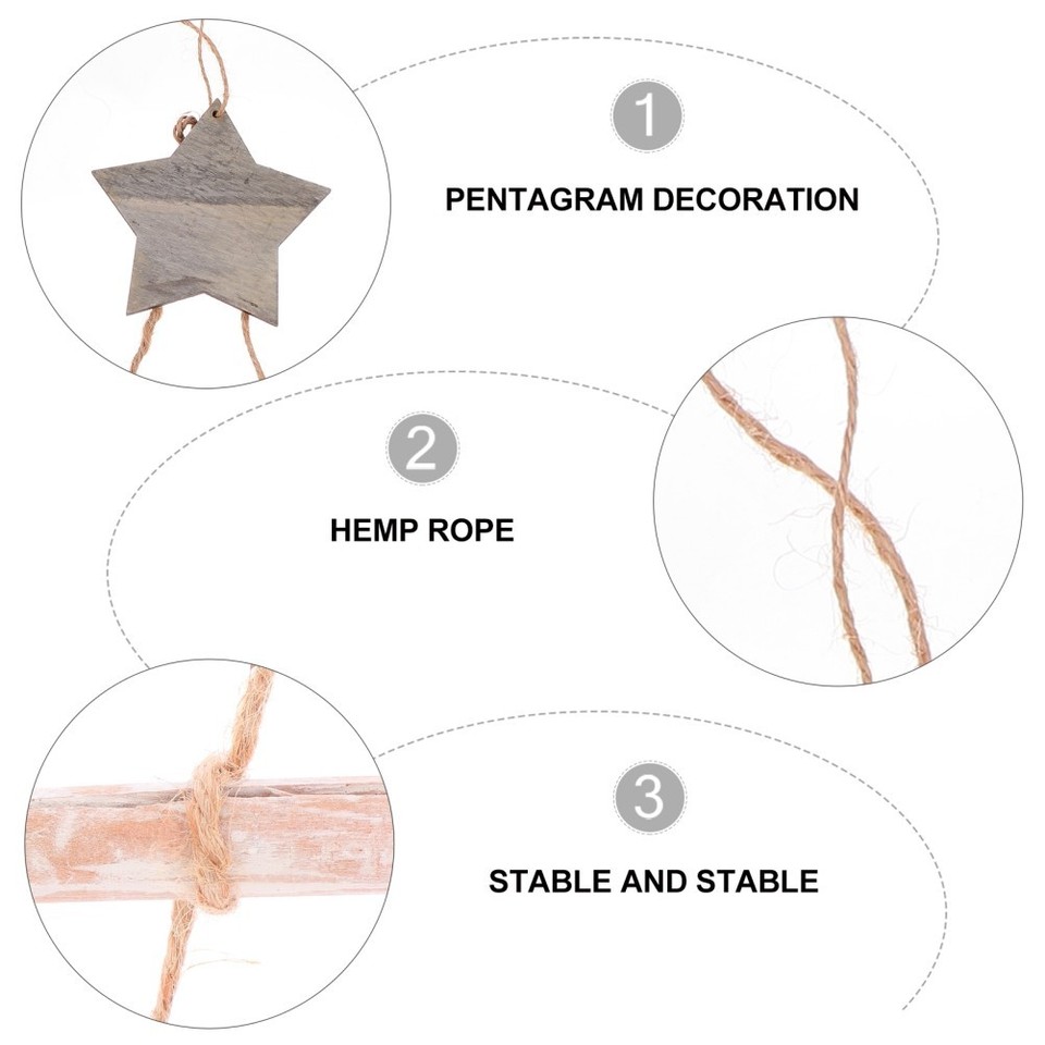 Branch Hanging Tree DIY Christmas Tree Shape Hanging Ornament with Star ...