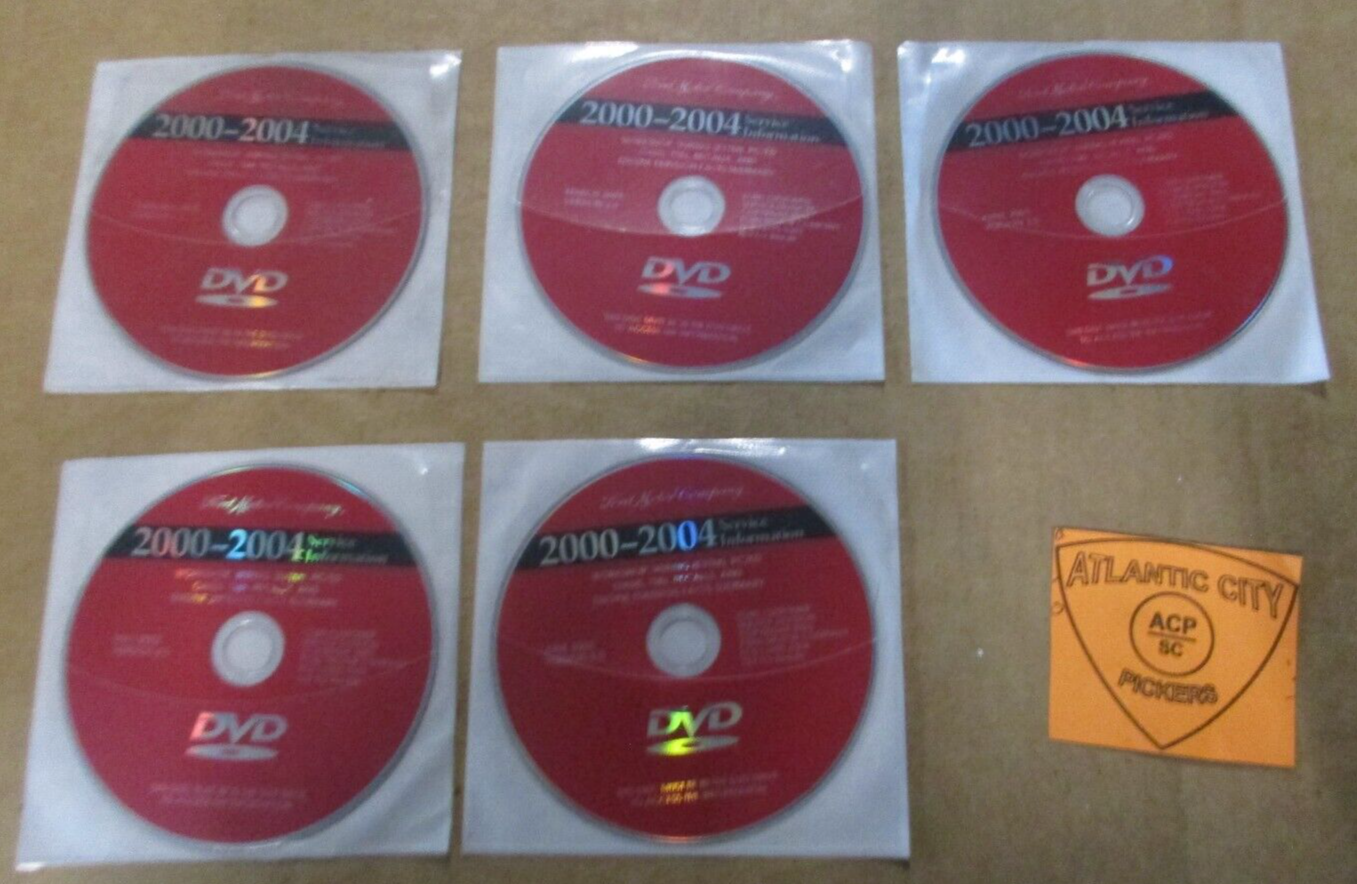 FORD 2000-2004 SERVICE INFORMATION DVD'S FEB 2003-JUNE 2003 (SET OF 5 ...