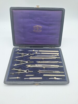 VINTAGE Drafting technical drawing set A.G.THORNTON LTD MANCHESTER ...