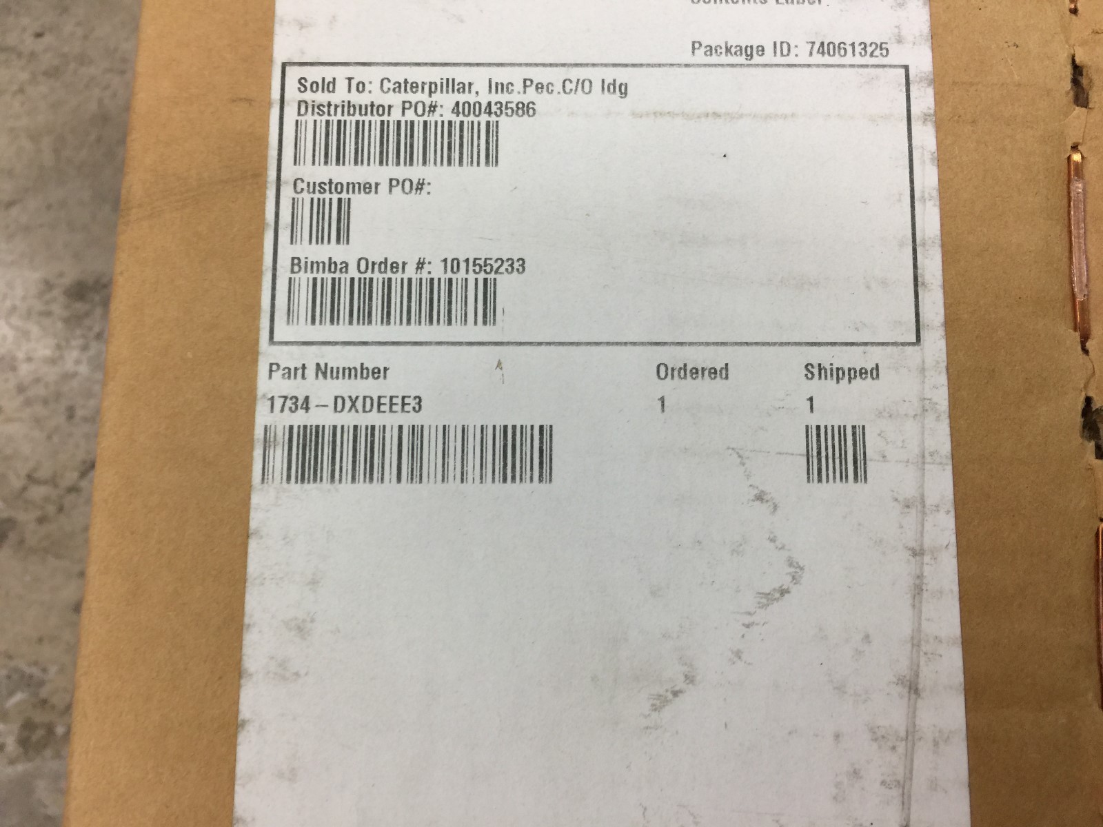 NEW IN BOX BIMBA 1-1/2"BORE 34" STROKE DOUBLE ACTING DOUBLE END ROD ...