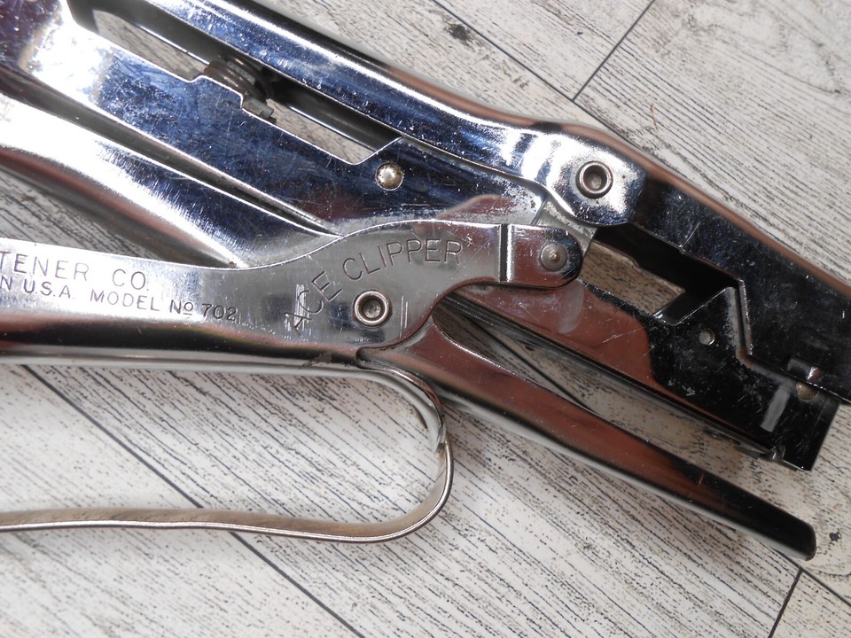 ACE FASTENER STAPLER CLIPPER NO.702 VINTAGE CHROME HEAVY DUTY OFFICE ...