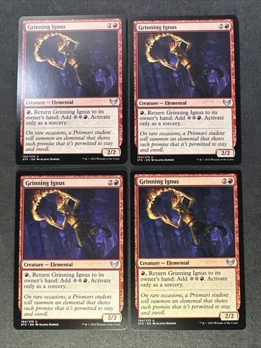 Grinning Ignus x4 (Playset) - Strixhaven: School of Mages (STX) MTG ...