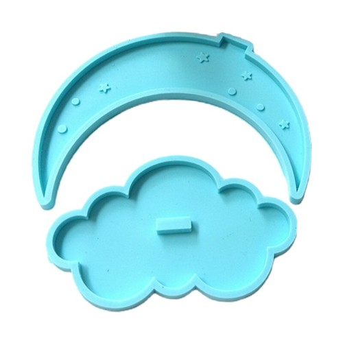 Moon Phone Bracket Epoxy Resin Mold DIY Jewelry Rings Holder Rack ...