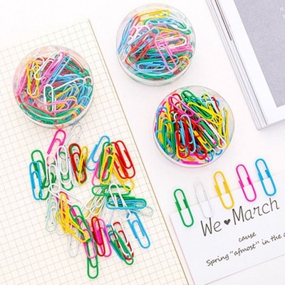 120Pcs/Box Metal Tickets Photo Binder Clips 28MM File Bookmark Clip ...