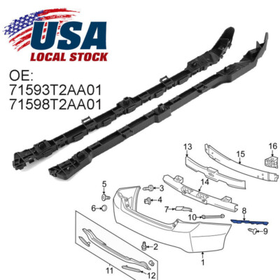 2013-2017 Honda Accord Rear Bumper Bracket Fits Right & Left Side Cover ...