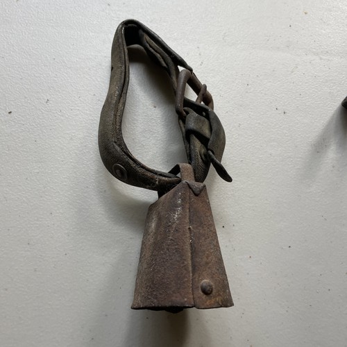 Antique Primitive Goat Bell With Leather Neck Strap | eBay