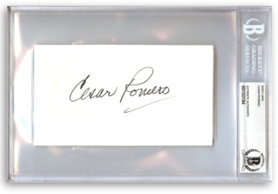 Cesar Romero Signed Autographed Index Card Batman the Joker BAS 1564 | eBay