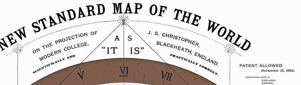 Flat Earth Map Alexander Gleason - 1892 Gleason's New Standard Map of ...