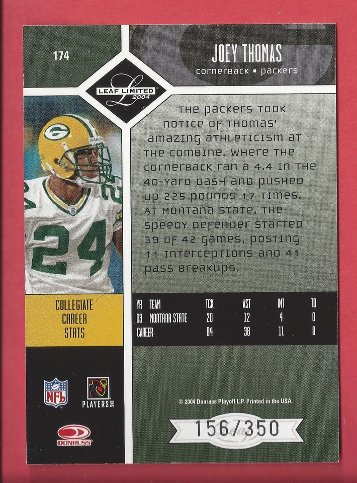 2004 Leaf Limited #174 Joey Thomas /350 | eBay