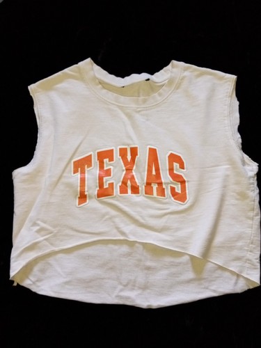 Cute Country Girl Texas Cut off Tank Top Size Small | eBay