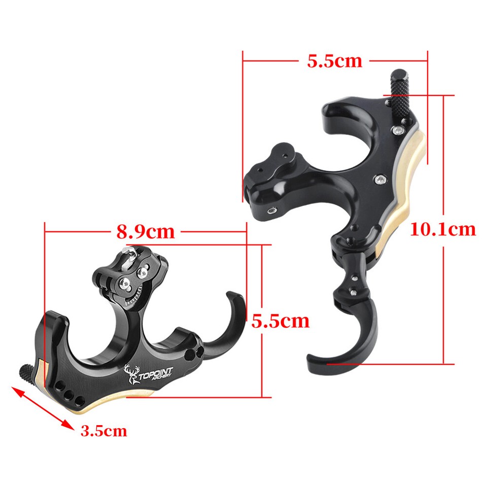 Compound Bow Release Aid Back Tension 3 4 Finger Grip Thumb Trigger ...