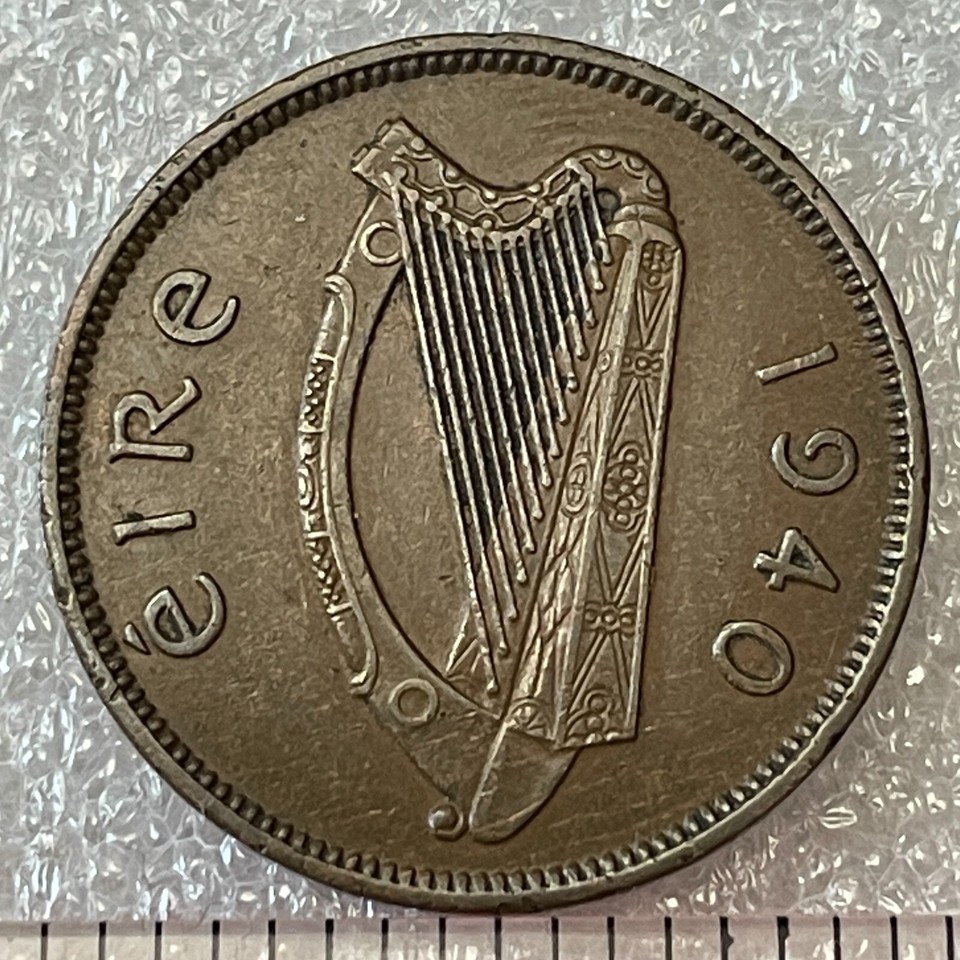 1940 IRELAND (REPUBLIC) HALF 1/2 PINGIN Coin, "Sow with piglets". | eBay