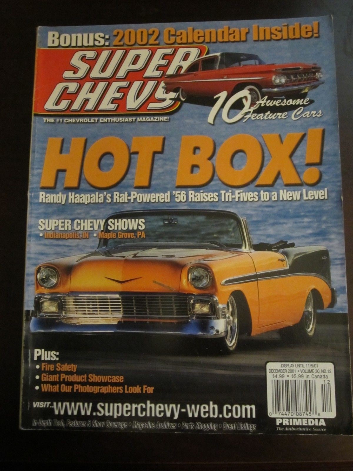 Super Chevy Magazine December 2001 Hot Box Randy Haapala '56 No Label ...