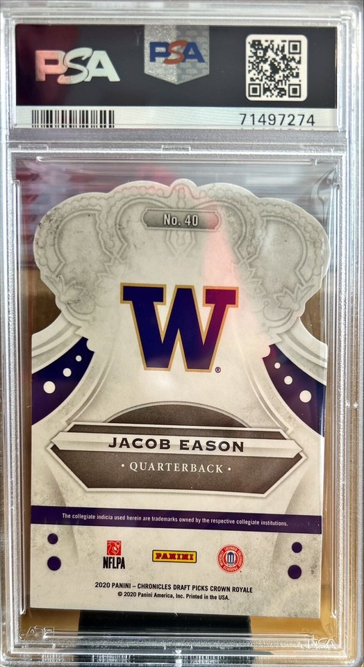 Jacob Eason 2020 Chronicles Crown Royals Bronze RC PSA 10 GEM MINT | eBay