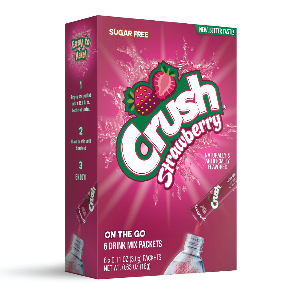 Crush Variety Flavor Drink Mix Singles To Go | 6 Sticks Per Pack | Mix ...