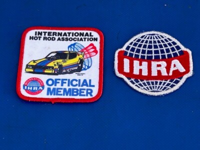 (2) Vintage IHRA Drag Racing Funny Car Sewn-On Coat Jacket Patches ...