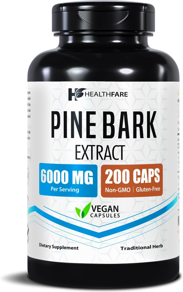 Pine Bark Extract 6000Mg French Maritime | 200 Vegan Capsules ...