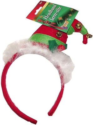 Elf Hat Headband Christmas Holiday Fancy Dress Halloween Adult Costume ...