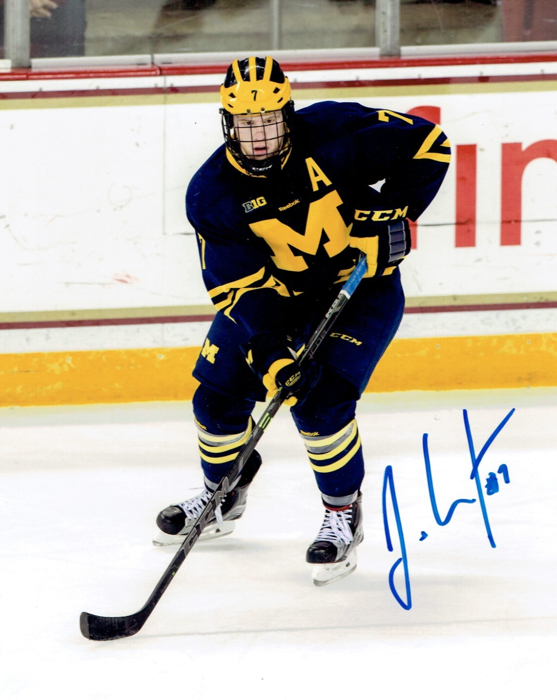 J.T. JT Compher Signed 8x10 Photo Michigan Wolverines Red Wings ...