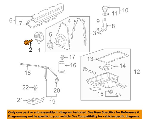 Hummer GM OEM 09-10 H3T 5.3L-V8 Engine-Balancer Bolt 11561283 | eBay