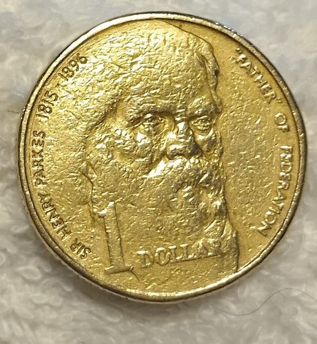 RARE 1996 AUSTRALIAN $1 ONE DOLLAR COIN FATHER OF FEDERATION SIR HENRY ...